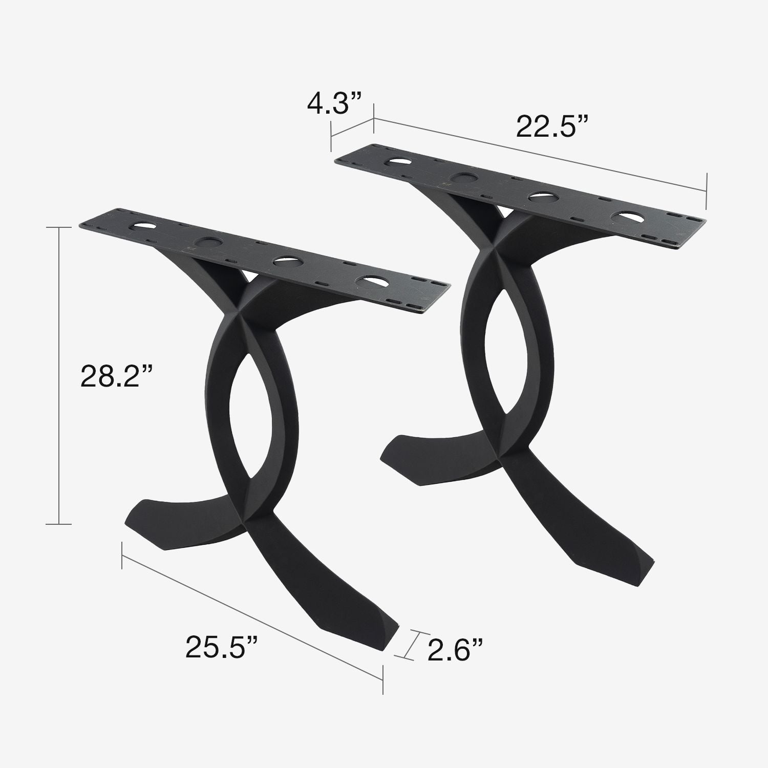 418 Curva 28 Inch Dining Table Curved Legs | Flowyline Design