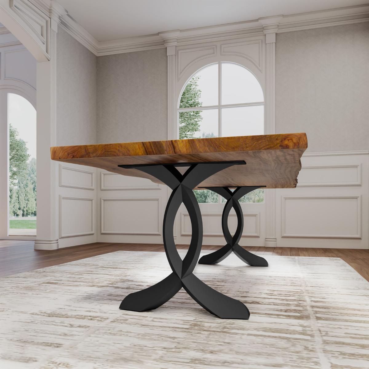 418 Curva 28 Inch Dining Table Curved Legs | Flowyline Design