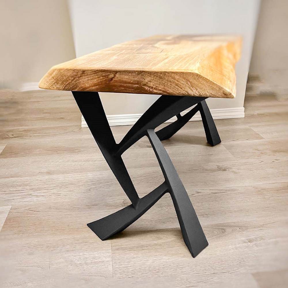 Bench Legs 107 Draco 16.5" H Modern Metal DIY Furniture | Flowyline