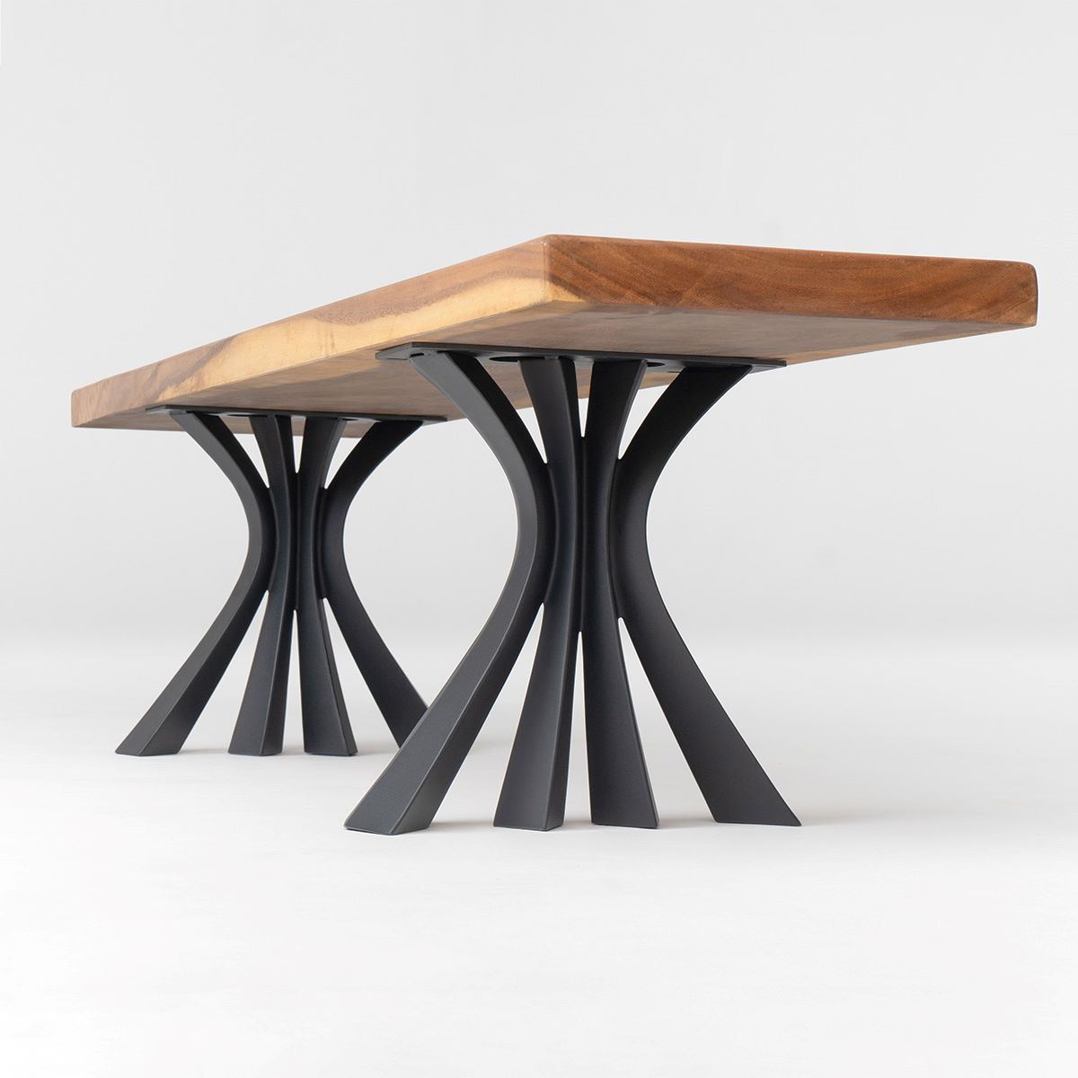 Bench Legs 126 Akro 16H for Modern Live Edge Table Top - Flowyline