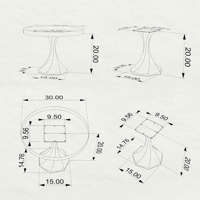 Tulip Table Bases | Tulip Table Base Only | Flowyline Design