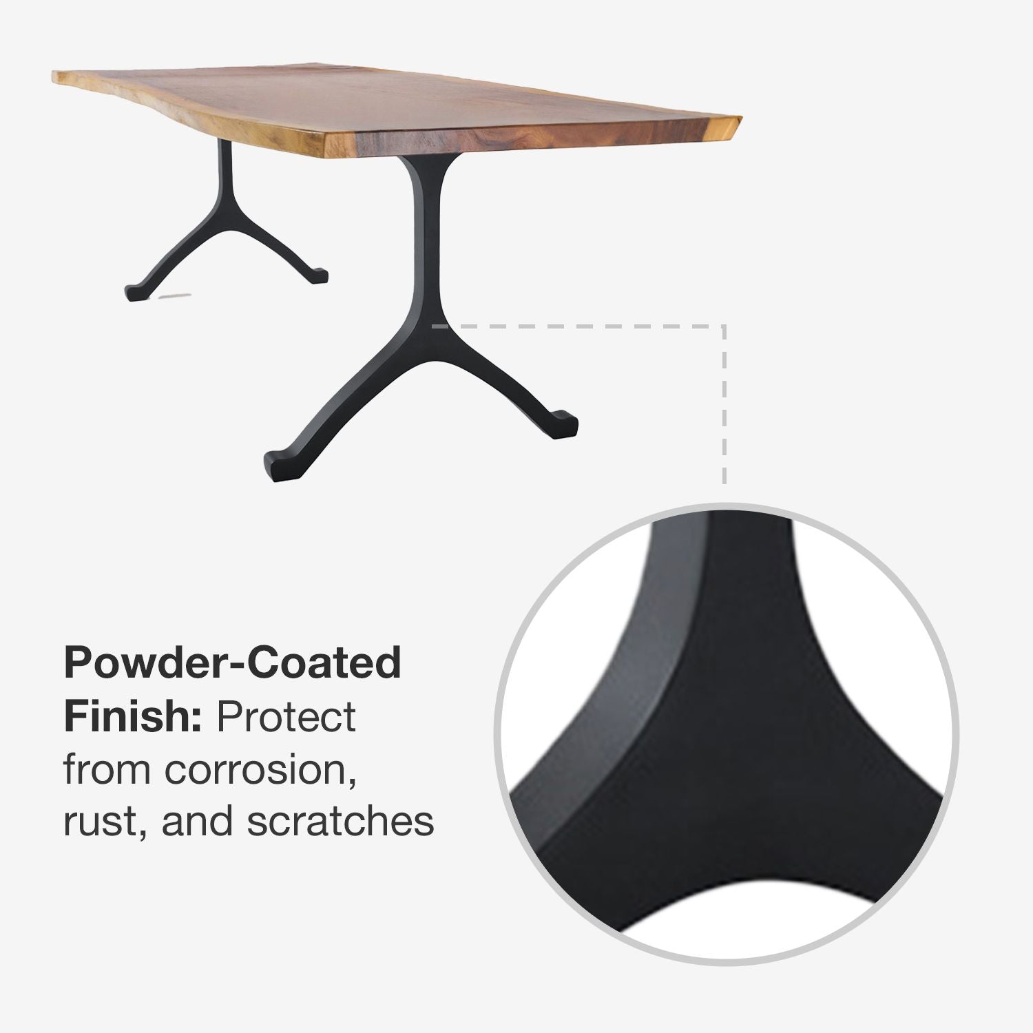 Furniture Legs 401 Wishbone Metal Dining Table Legs | Flowyline Design
