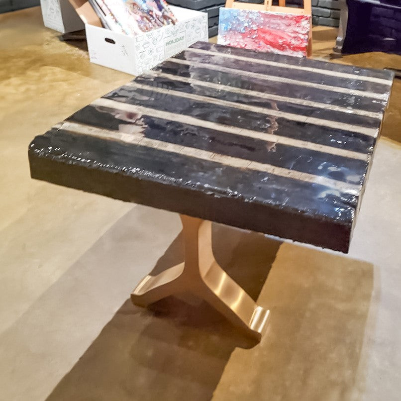 Gold Bench Legs 112 Wishbone 16H for Live Edge Tabletop