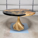 Table Base 311 Lithe 28H Handmade Gold Brass Metal - Flowyline