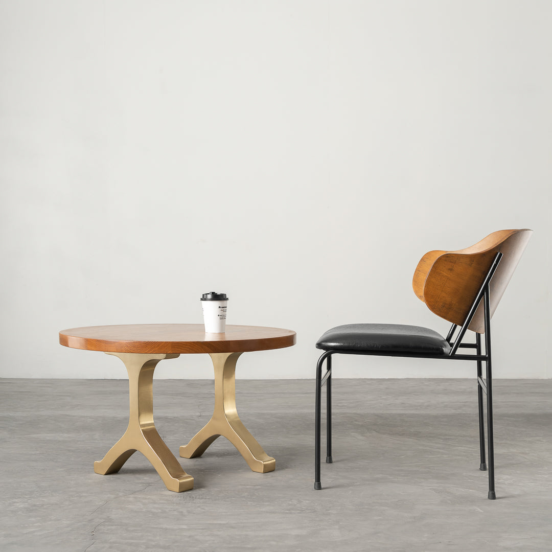 Gold Bench Legs 112 Wishbone 16H for Live Edge Tabletop