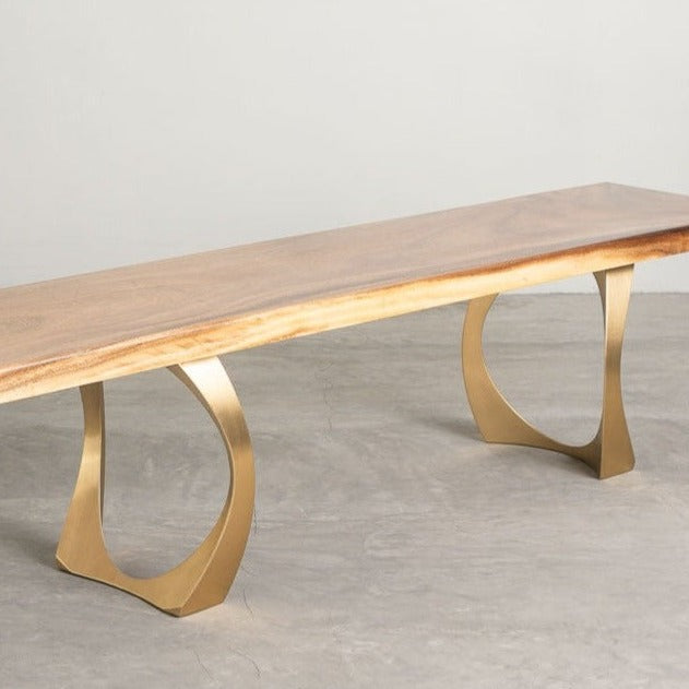 Gold Bench Legs 119 Cleo 16H Luxurious Brass Furniture - Flowyline