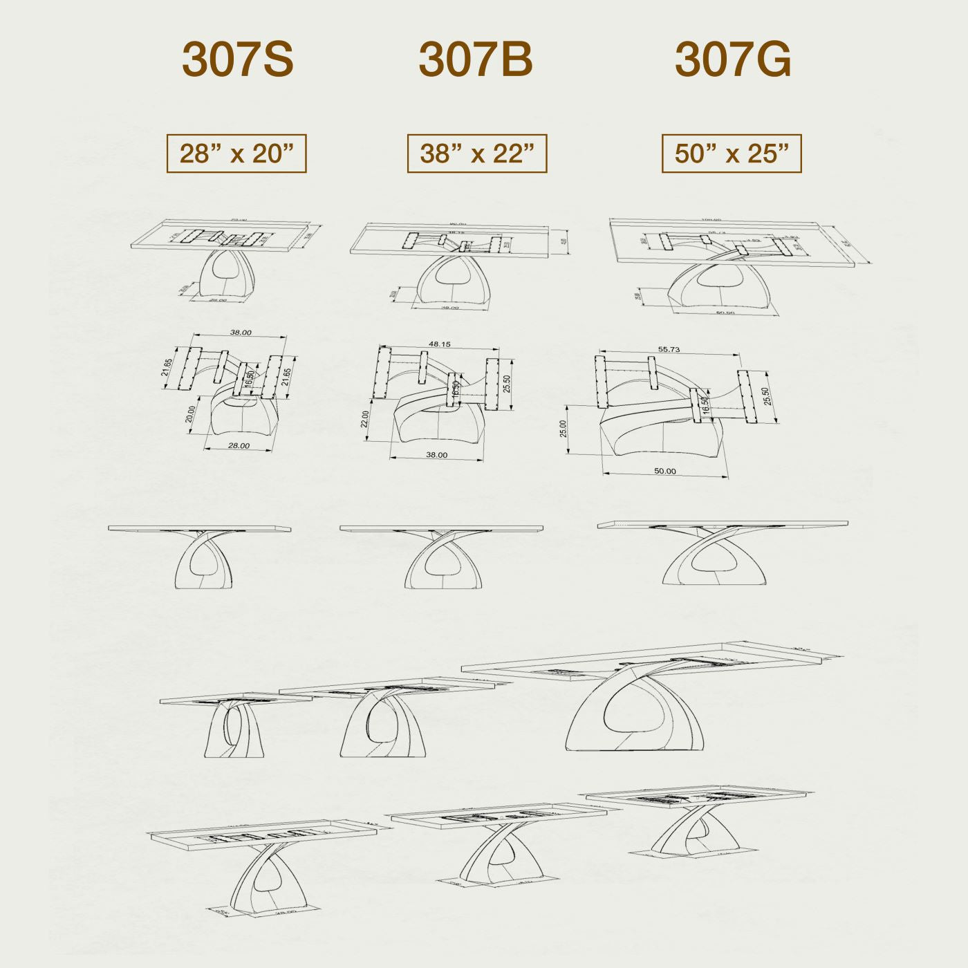 Table Base 307 Tulipe 28H Metal Industrial Furniture - Flowyline