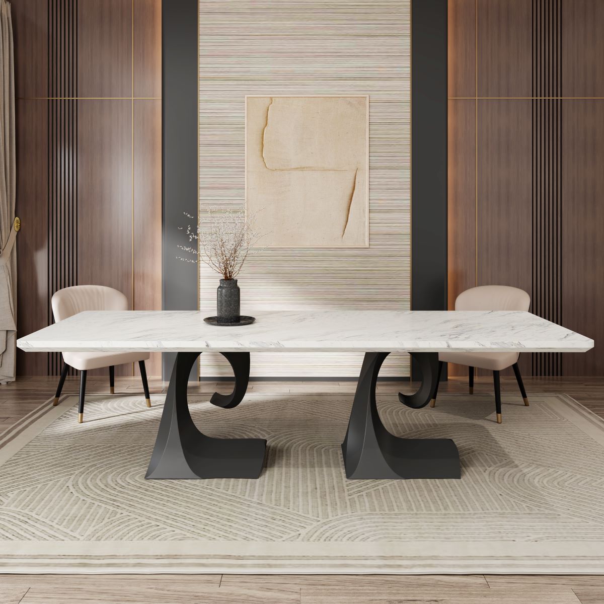 Table Base 326 Crest 28H Modern Metal Dining Furniture - Flowyline