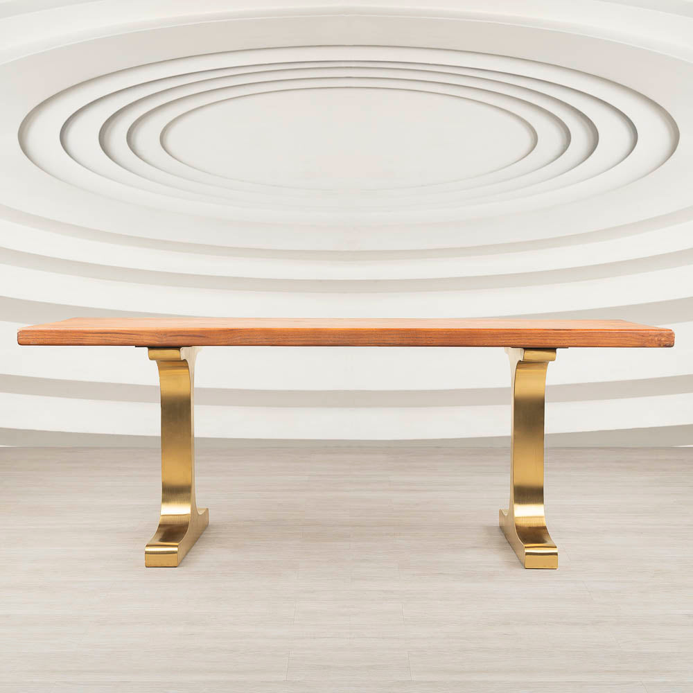 Gold Bench Legs 114 Wineglass 16H Elegance Brass Furniture - Flowyline