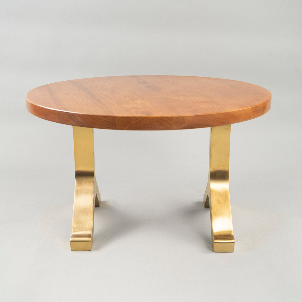 Gold Bench Legs 112 Wishbone 16H for Live Edge Tabletop