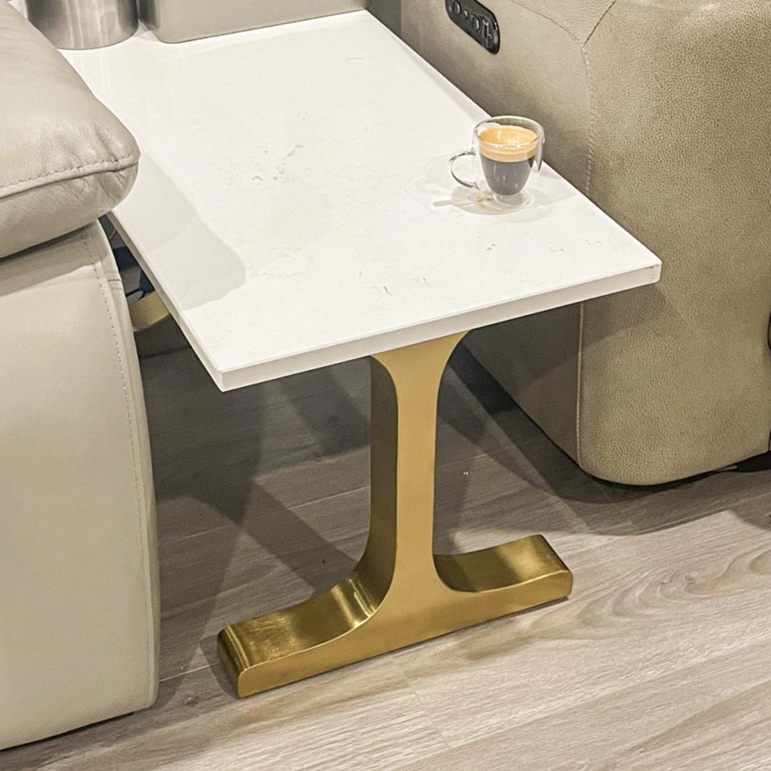 Gold Bench Legs 114 Wineglass 16H Elegance Brass Furniture - Flowyline