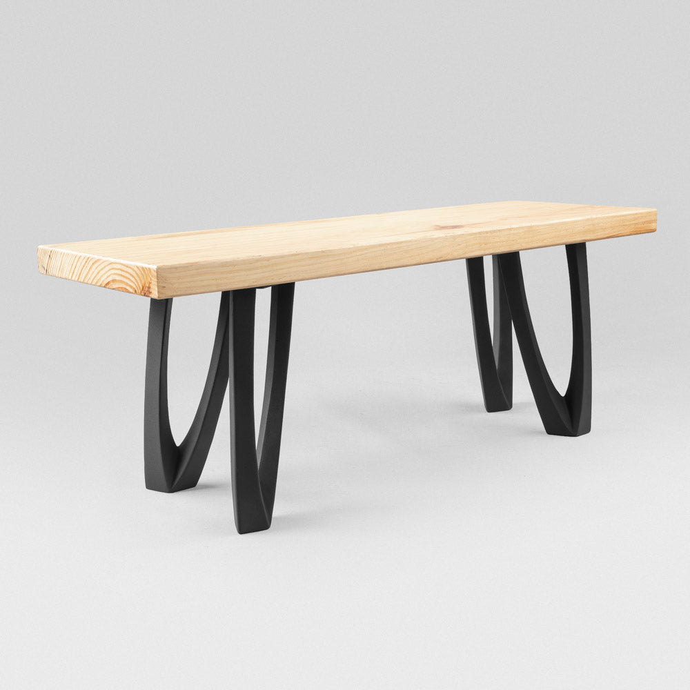Bench Legs 123 Udo 16H Handcrafted Metal Furniture - Flowyline