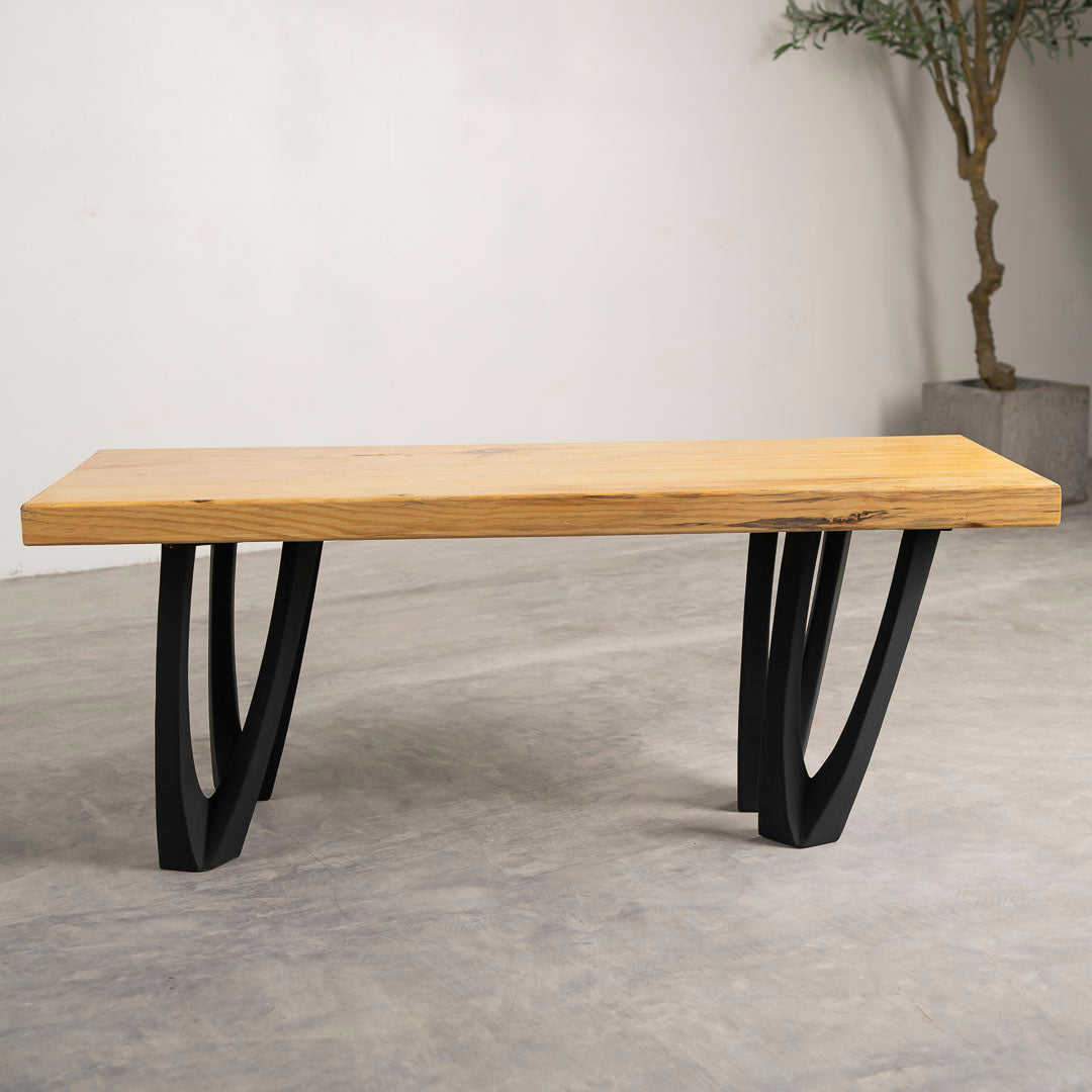 Bench Legs 123 Udo 16H Handcrafted Metal Furniture - Flowyline
