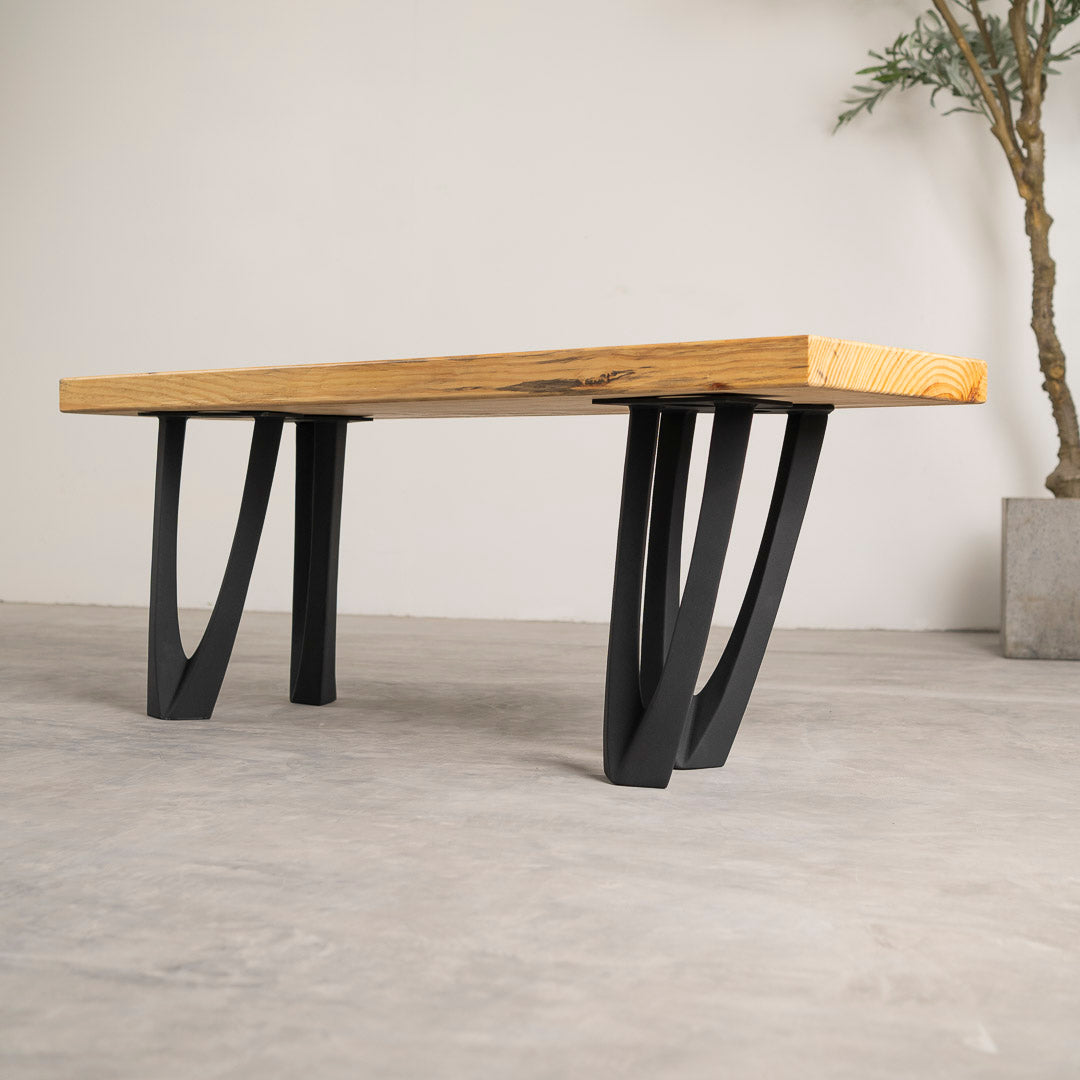 Bench Legs 123 Udo 16H Handcrafted Metal Furniture - Flowyline