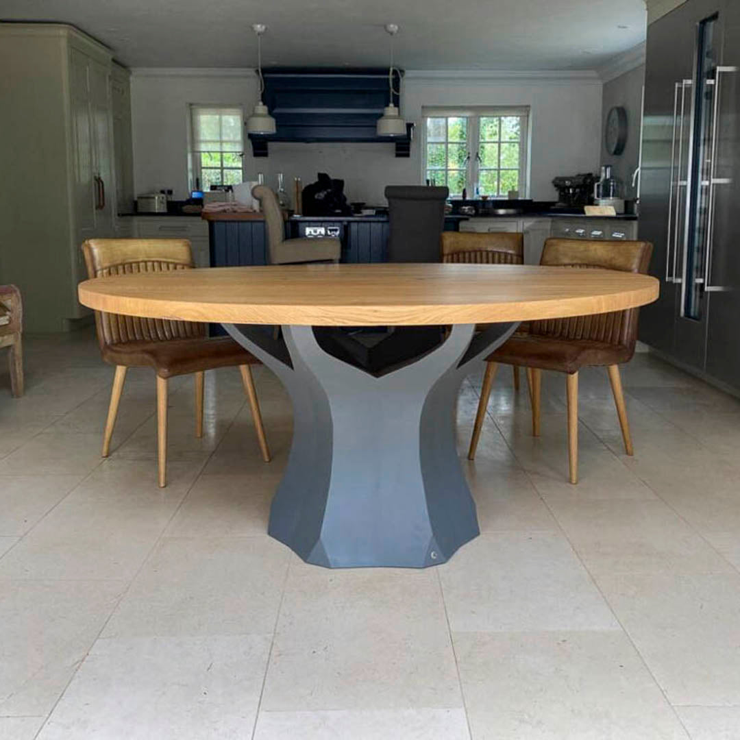 Table Base 303 Namu 28H for Glass Dining Top - Flowyline Design