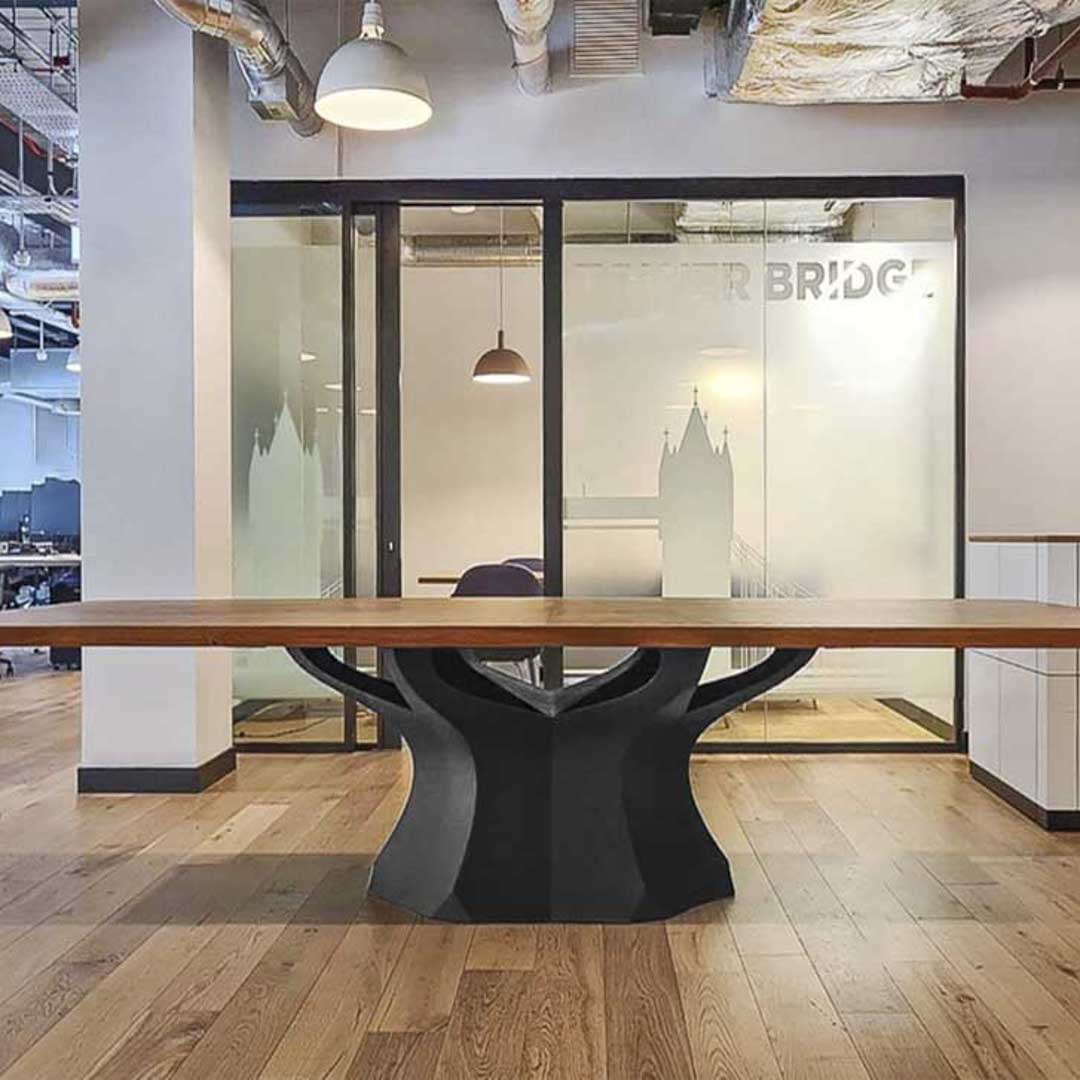 Table Base 303 Namu 28H for Glass Dining Top - Flowyline Design