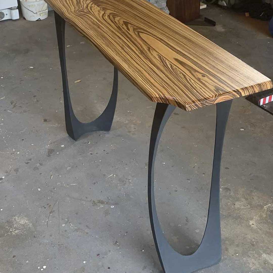 Console Table Legs Metal 211 Cleo 28H Unique Design | Flowyline Design