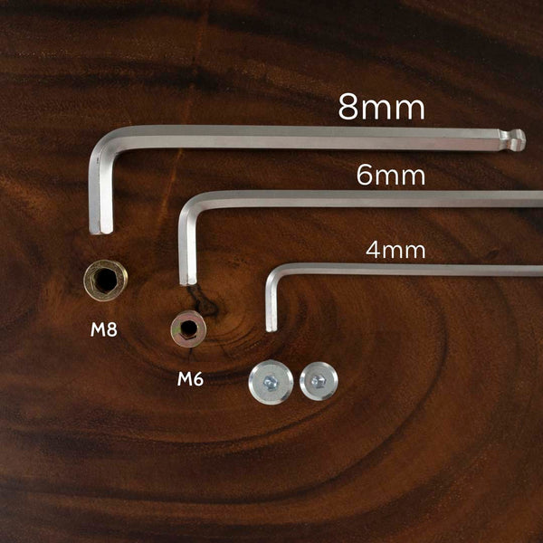 Table Legs Hardware | Threaded Insert and Bolts | Flowyline Design