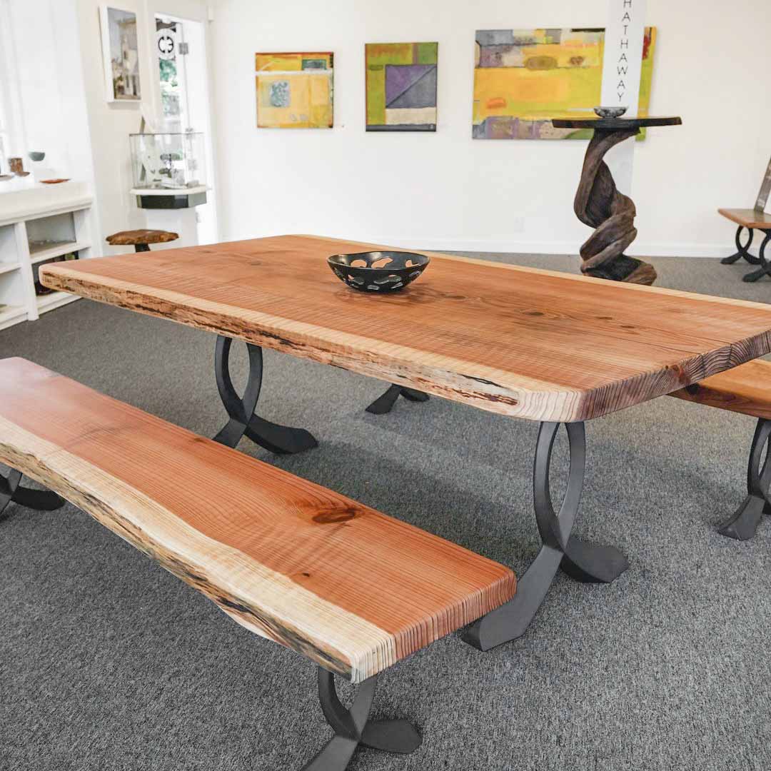 418 Curva 28 Inch Dining Table Curved Legs | Flowyline Design