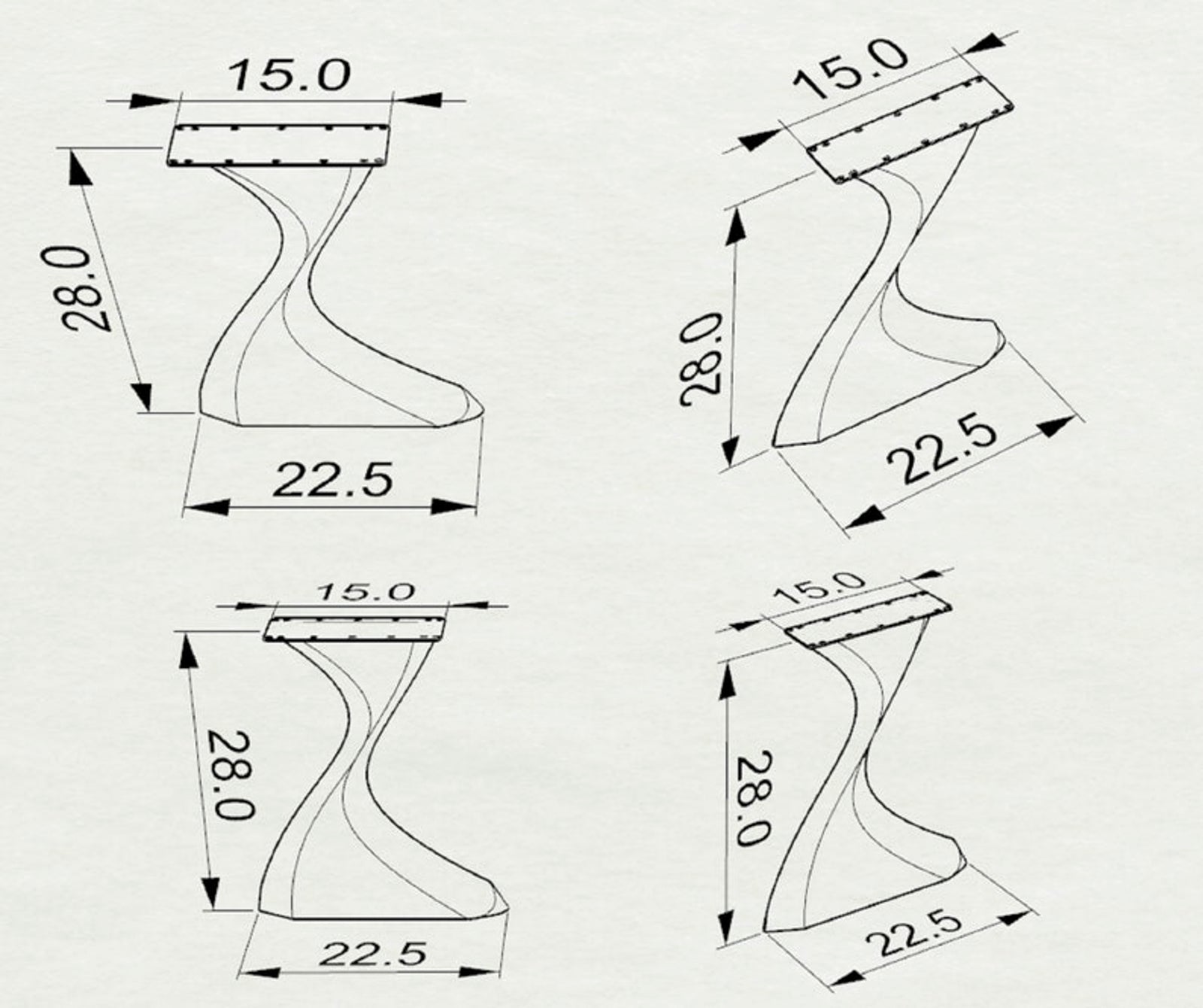 Furniture Legs 415 Botas Modern DIY Dining Table Legs | Flowyline Design