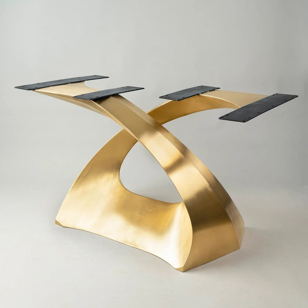 Table Base 307 Tulipe 28H Luxurious Gold Brass Furniture - Flowyline